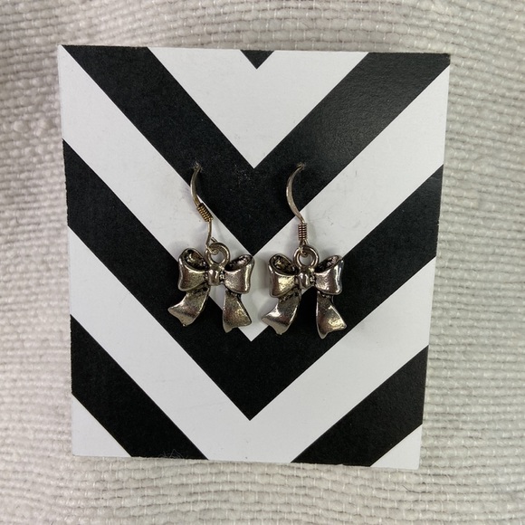 Jewelry | Silver Bow Pierced Earrings | Poshmark